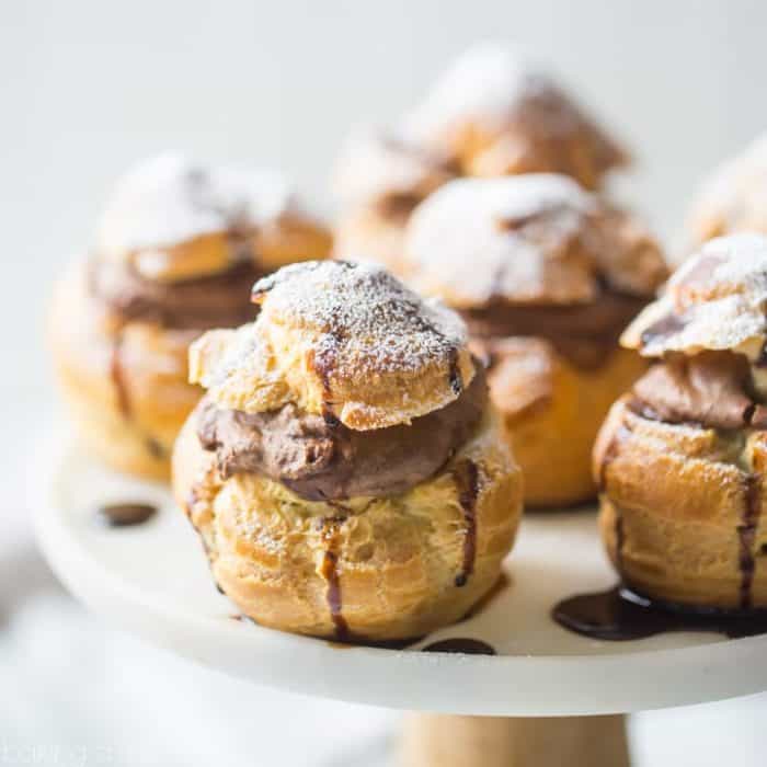 Mocha Cream Puffs - Baking A Moment
