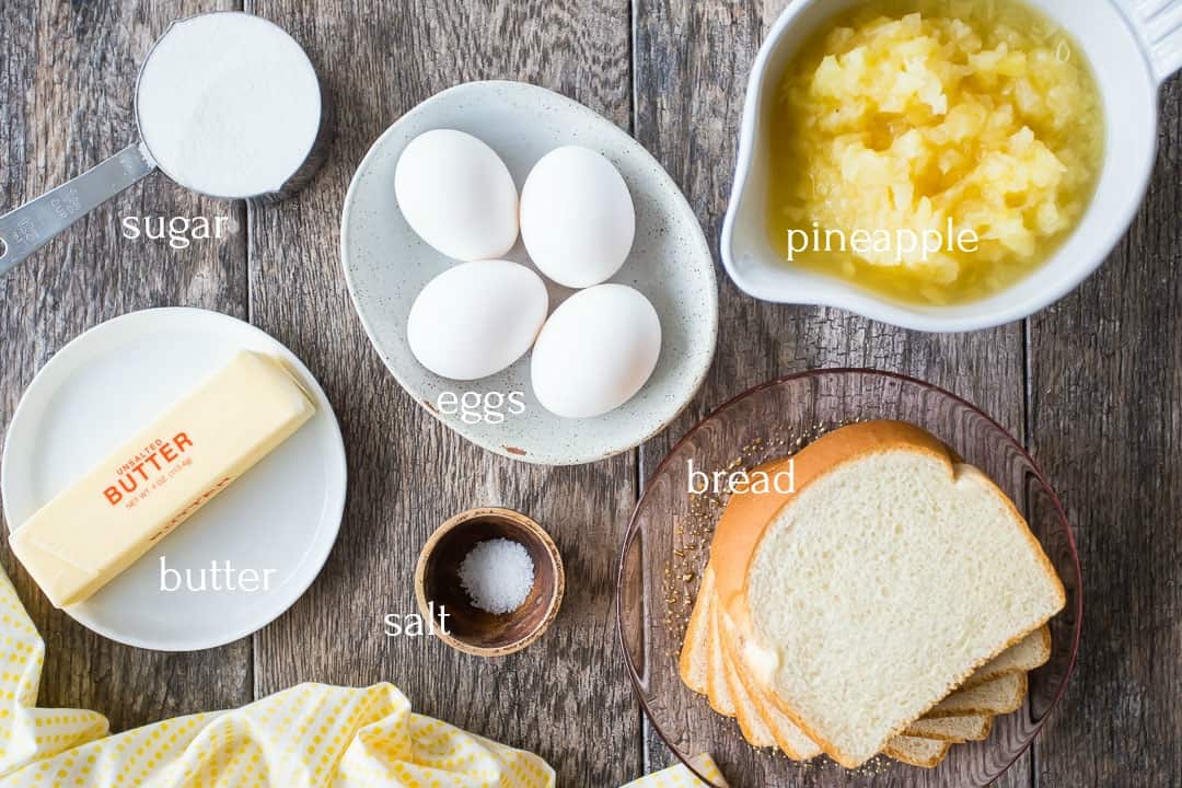 Pineapple Stuffing: buttery, sweet, & so good with ham! -Baking a Moment