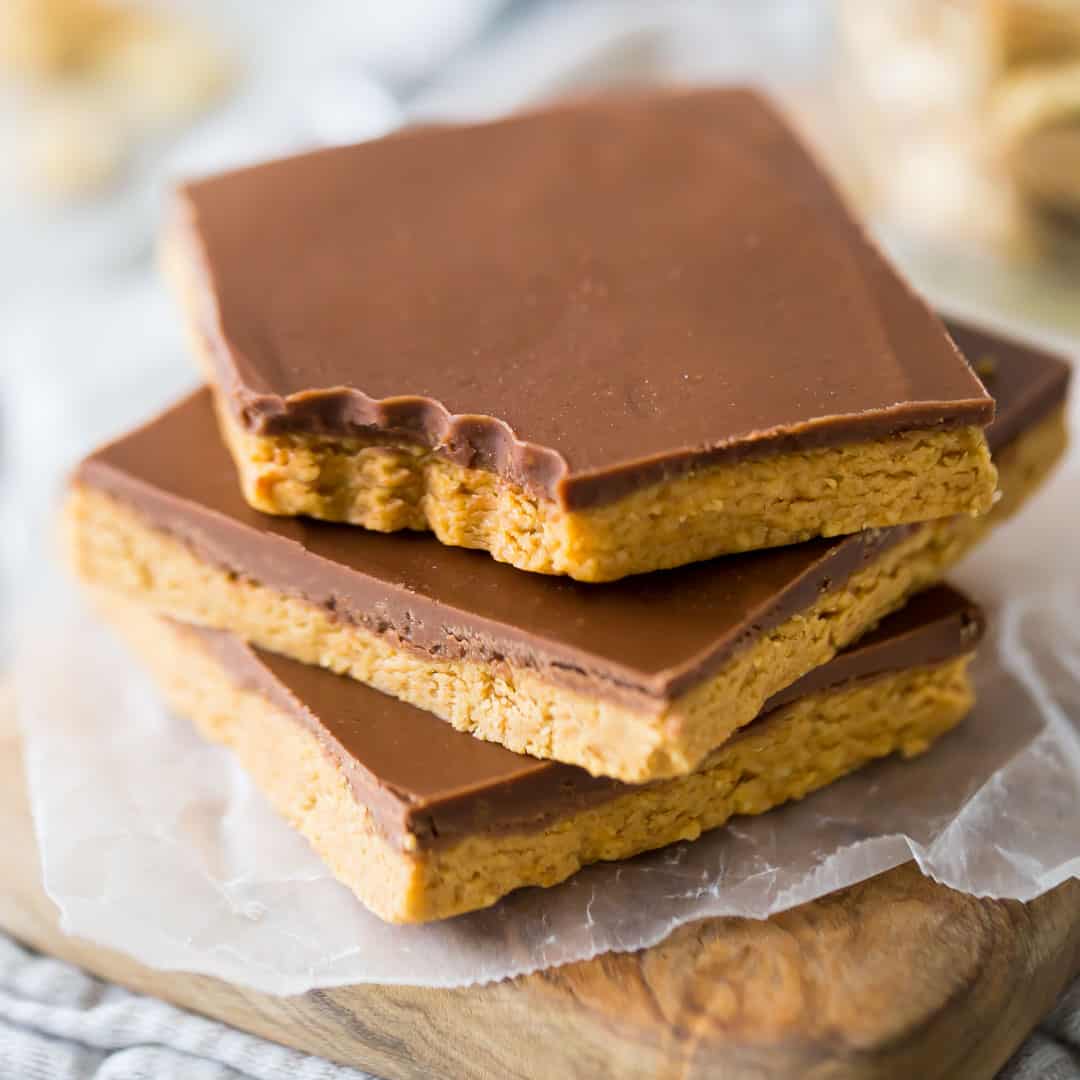 Peanut Butter Bars Easy No bake 4 ingredient Recipe Baking A Moment