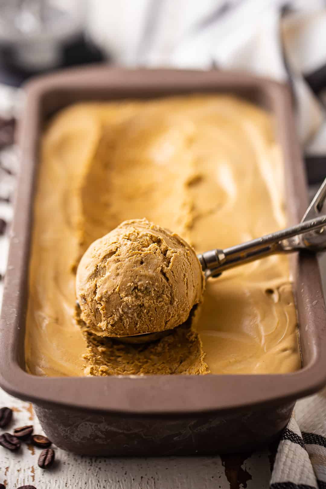 No-Churn Coffee Ice Cream: So creamy! -Baking a Moment