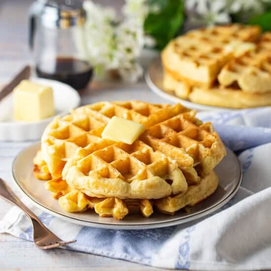 Homemade Waffle Recipe: best ever & so easy! -Baking a Moment