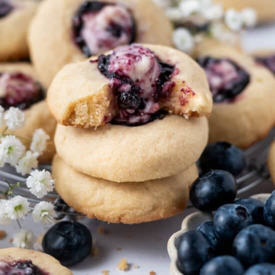 Soft and Buttery Blueberry and Cream Cookies - Baking A Moment