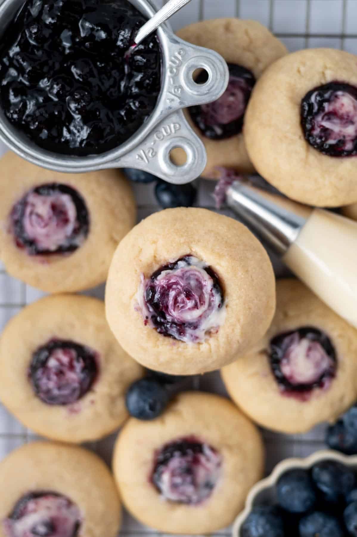 Soft and Buttery Blueberry and Cream Cookies - Baking A Moment